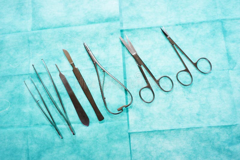 Set of Surgical Instruments Stock Image - Image of metal, equipment ...