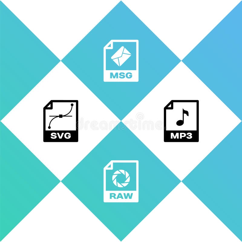 Set Svg File Document Raw Msg Y Mp3 Icon. Vector Ilustración del Vector ... Set Svg File Document Raw Msg Y Mp3 Icon. Vector Ilustración del Vector ...