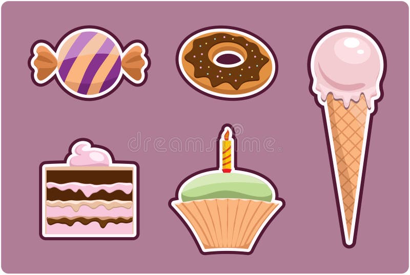 Set of sweets stock vector. Illustration of lollipop - 14339939