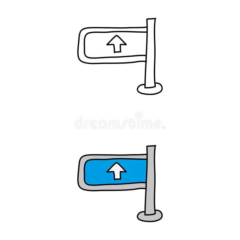 Swing gate stock vector. Illustration of gray, arrow - 292054025