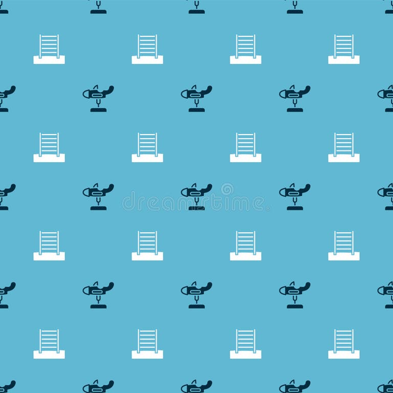 Set Swing Plane and Swedish Wall on Seamless Pattern. Vector Stock ...