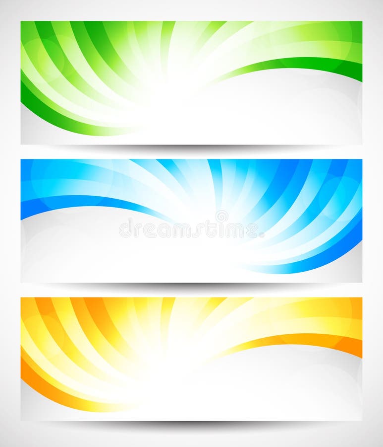 Bright Web Headers Set - Abstract Liquid Stock Vector - Illustration of ...