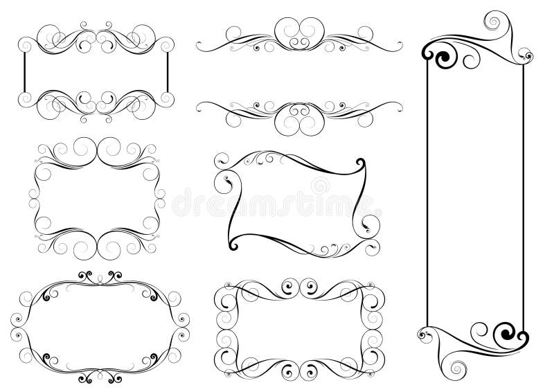 Set of swirl frames stock vector. Illustration of computer - 54734434
