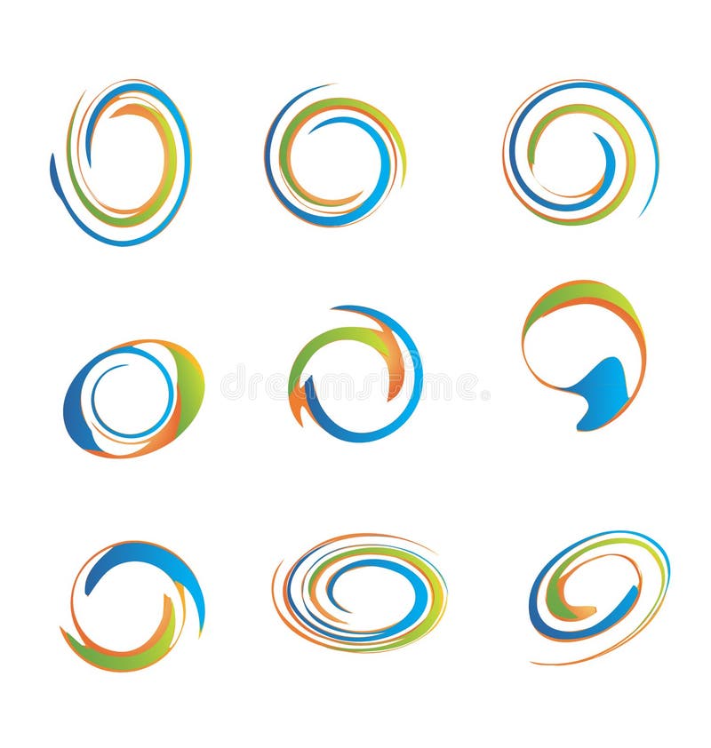 Swirl Logo Collection stock vector. Illustration of commerce - 30144896