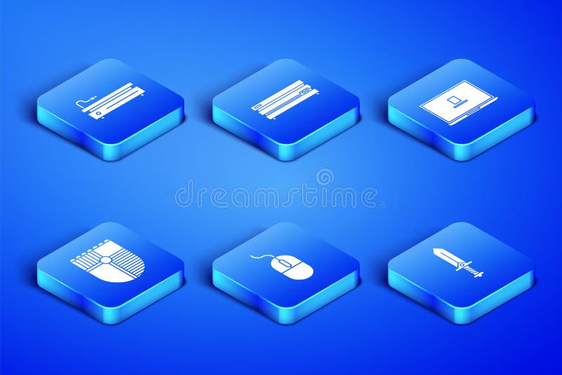 Set Sword for Game, Video Console, Computer Mouse, Shield, and Laptop ...