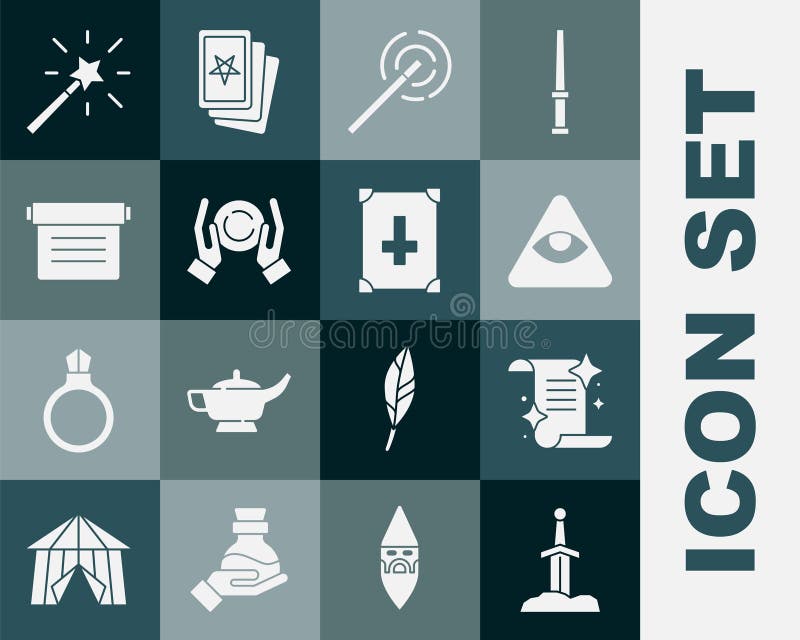 Magic Wand Stone Masons Game Stock Illustrations – 86 Magic Wand Stone ...