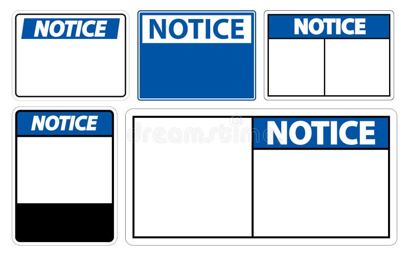 Symbol Symbol Notice Sign Label on White Background Stock Vector ...