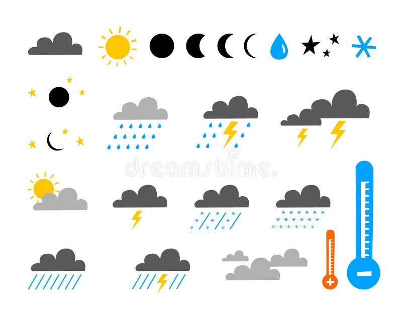 Climate Weather Symbol Stock Illustrations – 153,591 Climate Weather ...