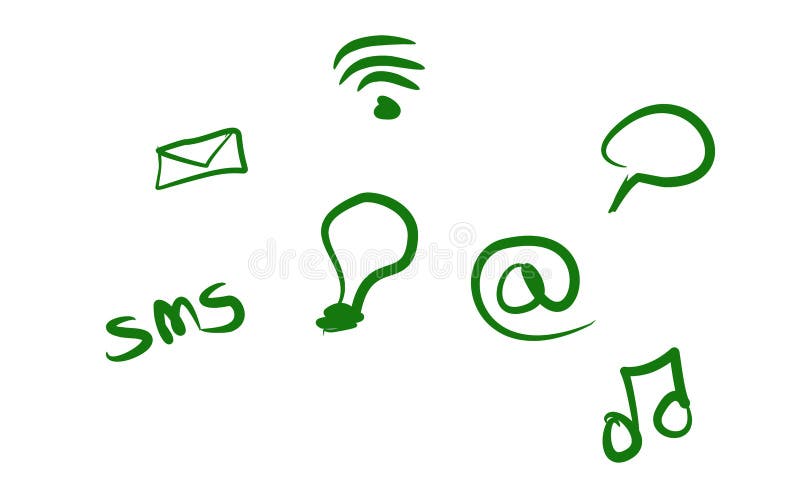 Green Phone Email Symbols Stock Illustrations – 584 Green Phone Email ...