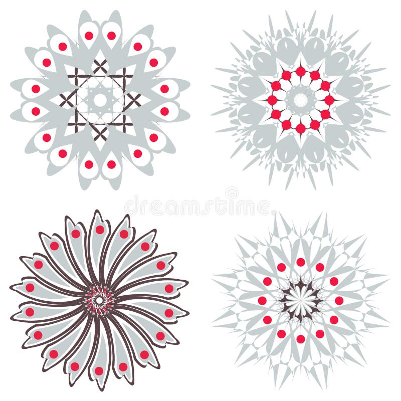 Set of Symmetric Trichromatic Patterns. Stock Vector - Illustration of ...