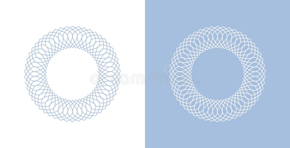Set of Symmetry Round Shape Pattern Design in Doodle Style Stock Vector ...