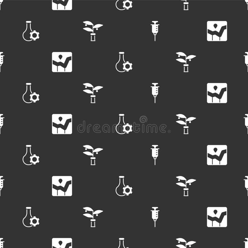 Set Syringe, Graph Chart Infographic, Test Tube and Plant Breeding on ...