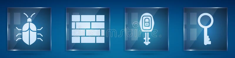 Set System Bug Concept, Bricks, Car Key with Remote and Old Key. Square ... Set System Bug Concept, Bricks, Car Key with Remote and Old Key. Square ...