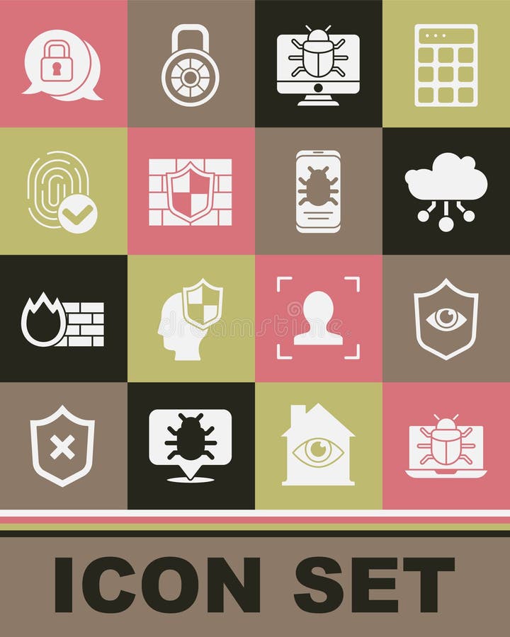 Set System Bug on Monitor, Shield and Eye, Internet of Things, with ... Set System Bug on Monitor, Shield and Eye, Internet of Things, with ...