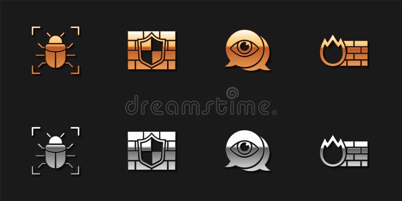Brick Wall Security Icon Stock Illustrations 8 455 Brick Wall