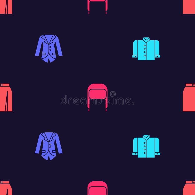 Set T-shirt, Blazer or Jacket, Winter Hat with Ear Flaps and Skirt on ...