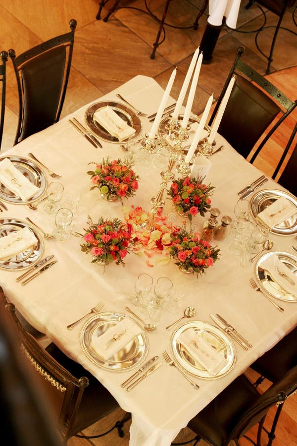 Set Table stock image. Image of pink, decorative, knife - 1320247