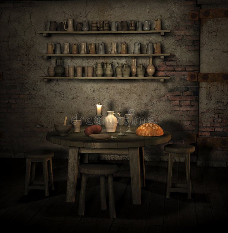 Medieval Castle Kitchen Stock Illustrations – 415 Medieval Castle ...