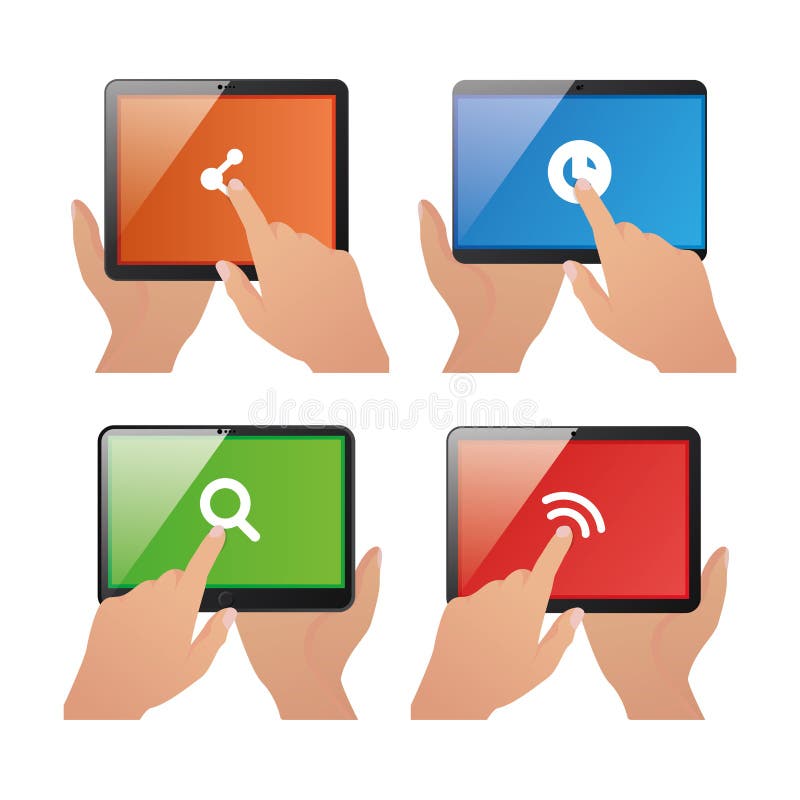 Cellphone and tablets stock illustration. Illustration of game - 77500110