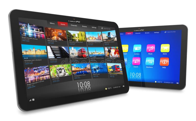 Tablet computers stock illustration. Illustration of media - 45284909