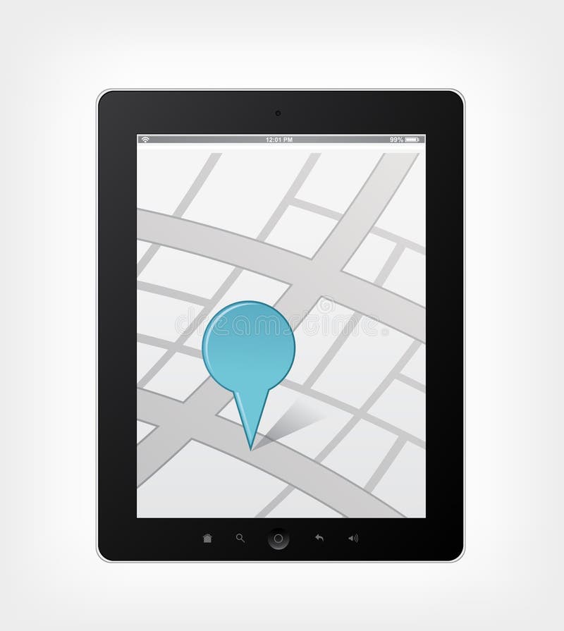 IPad Google Maps stock vector. Illustration of black - 31053940