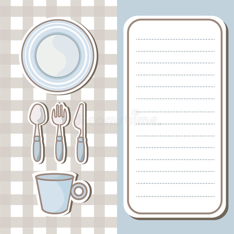 Tableware Objects Cartoon Illustration Stock Vector - Illustration of ...