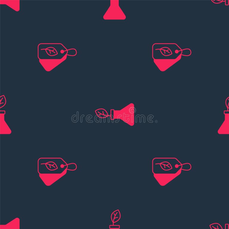 Set Tag with Leaf and Plant Breeding on Seamless Pattern. Vector Stock ...