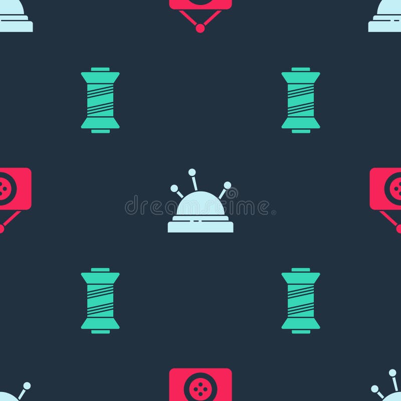 Set Tailor Shop, Needle Bed and Needles and Sewing Thread on Seamless ...