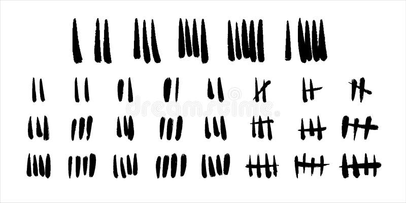 Set of Tally Marks. Vector Grunge Icons Stock Illustration ...