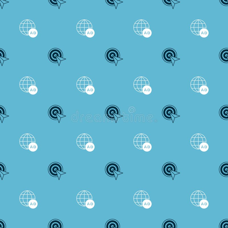 Set Target and Advertising on Seamless Pattern. Vector Stock Vector ...