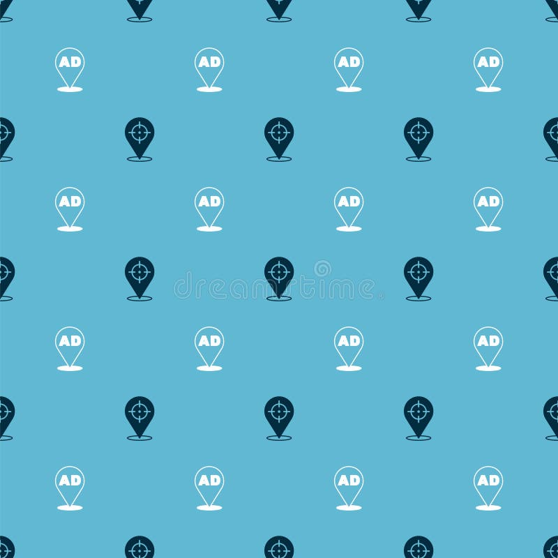 Set Target and Advertising on Seamless Pattern. Vector Stock Vector ...