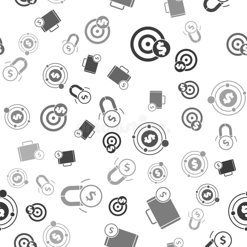 Set Target with Dollar Symbol, Briefcase and Money, Target with Dollar ...