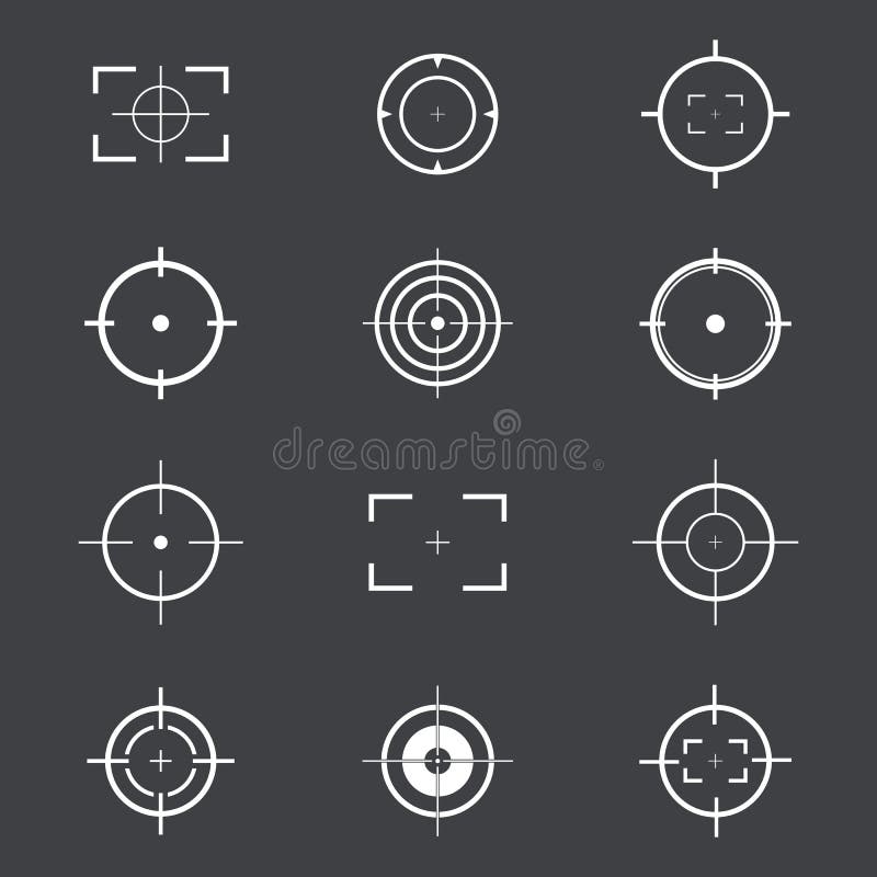 Set of target icon stock vector. Illustration of game - 154755374