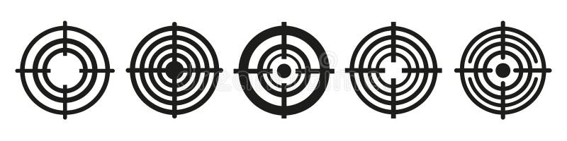 Set Target Icon. Sight or Target Icon Isolated Stock Vector ...