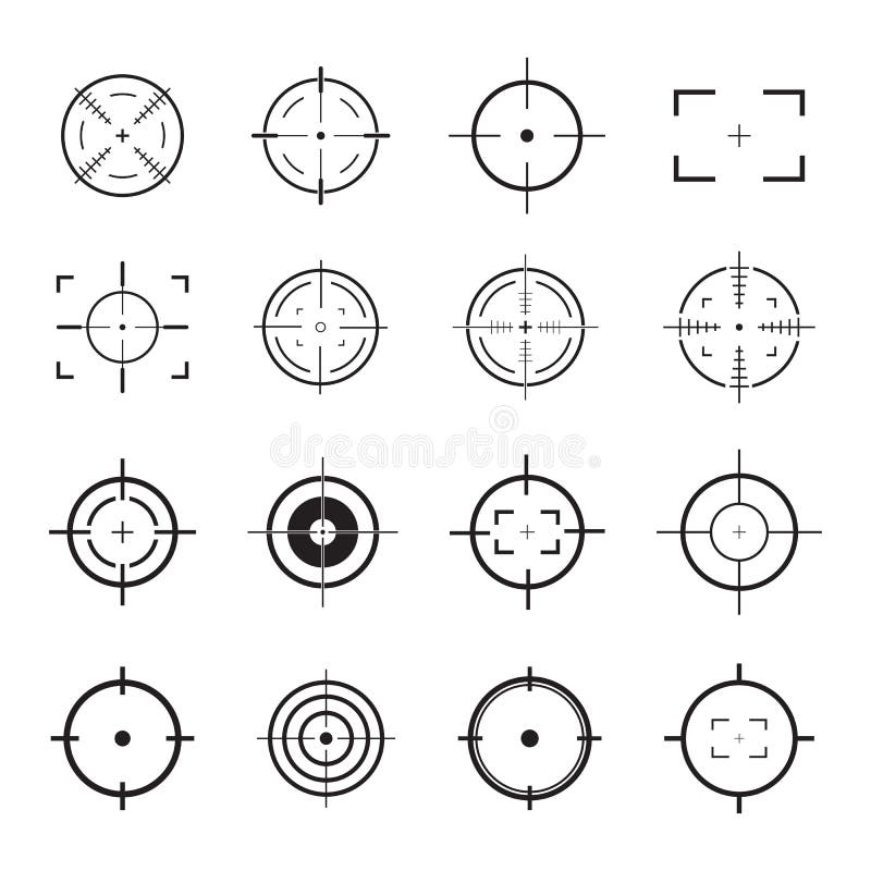 Set of target icon stock vector. Illustration of center - 154859381