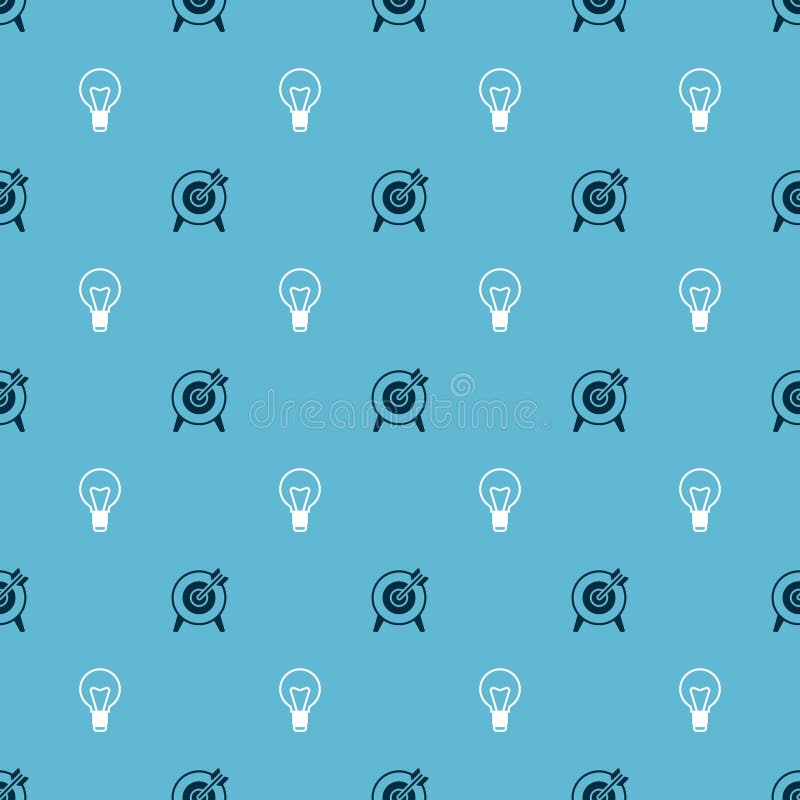 Set Target and Light Bulb on Seamless Pattern. Vector Stock Vector ...
