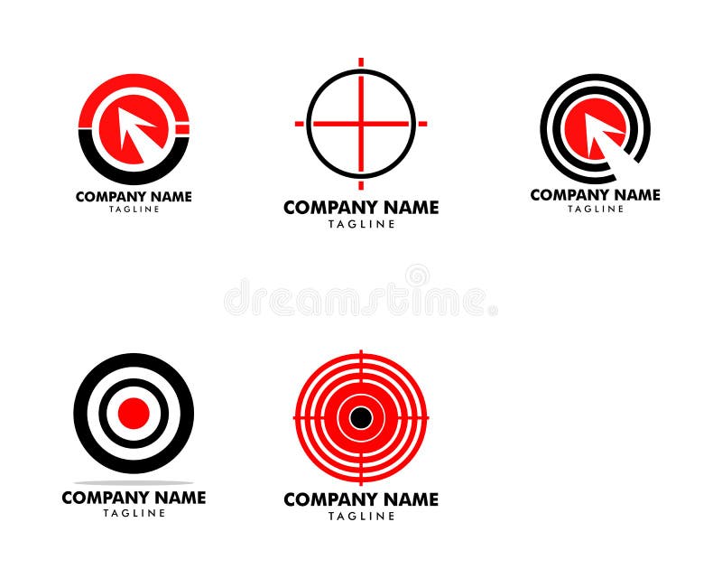 Set of Target Logo Icon Vector Template Design Stock Vector ...