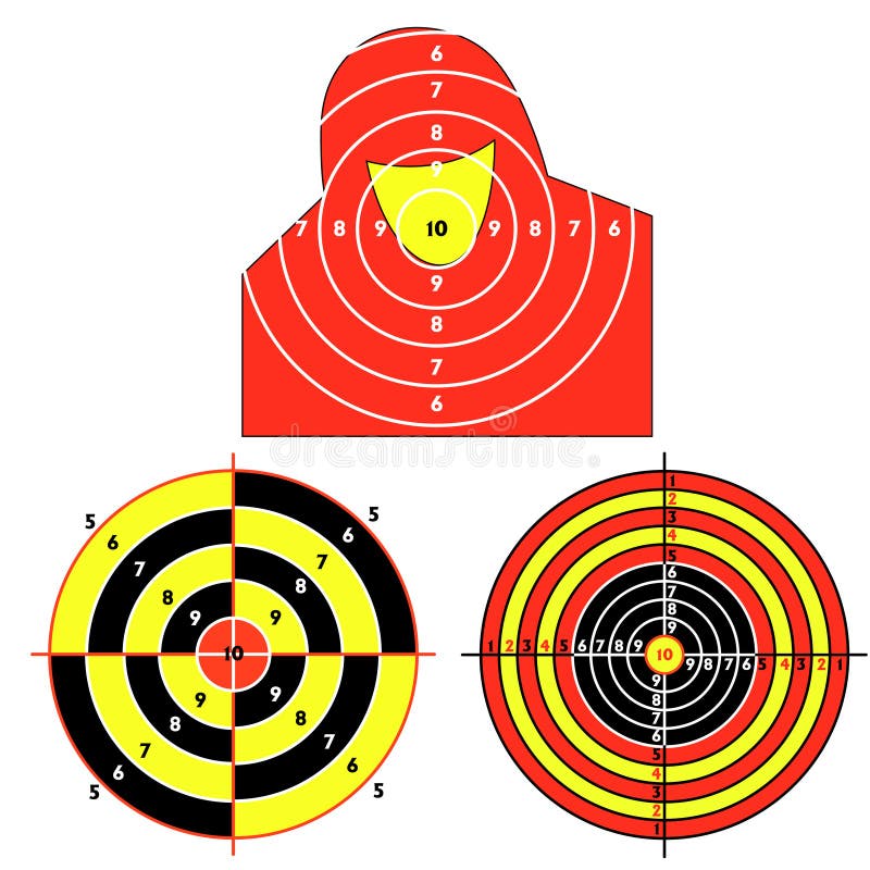 Set Targets for Practical Pistol Shooting Stock Illustration ...