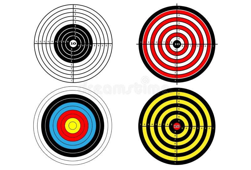 Set Targets for Shooting Practice Stock Vector - Illustration of ...
