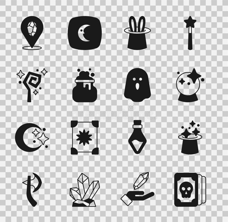 Set Tarot Cards, Magic Hat, Ball, Magician and Rabbit Ears, Witch ...