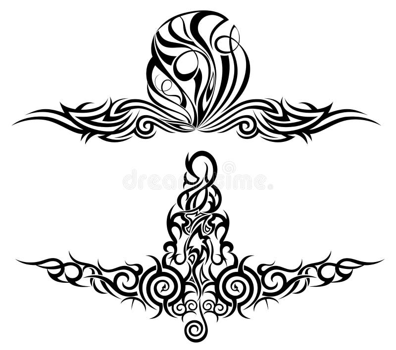 Set Of Tattoo Design Elements. Vector Picture. Image: 19301866