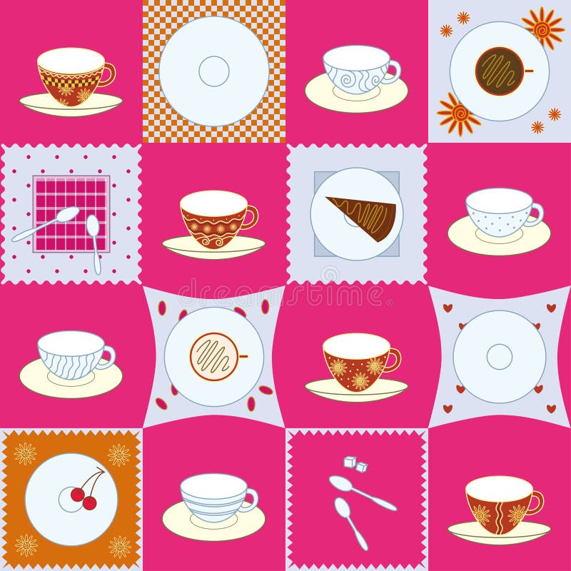 Set of tea cup design stock vector. Illustration of outline - 21614126