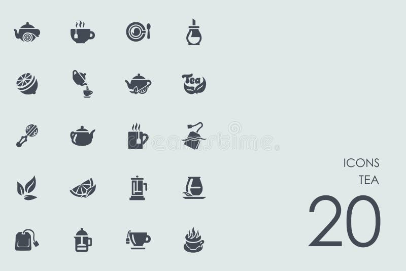 Set of tea icons stock vector. Illustration of ceylon - 81877715