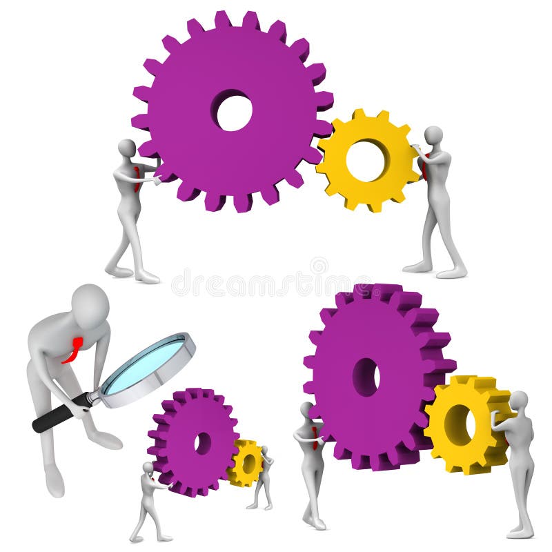 Set of teamwork icons stock illustration. Illustration of observe ...