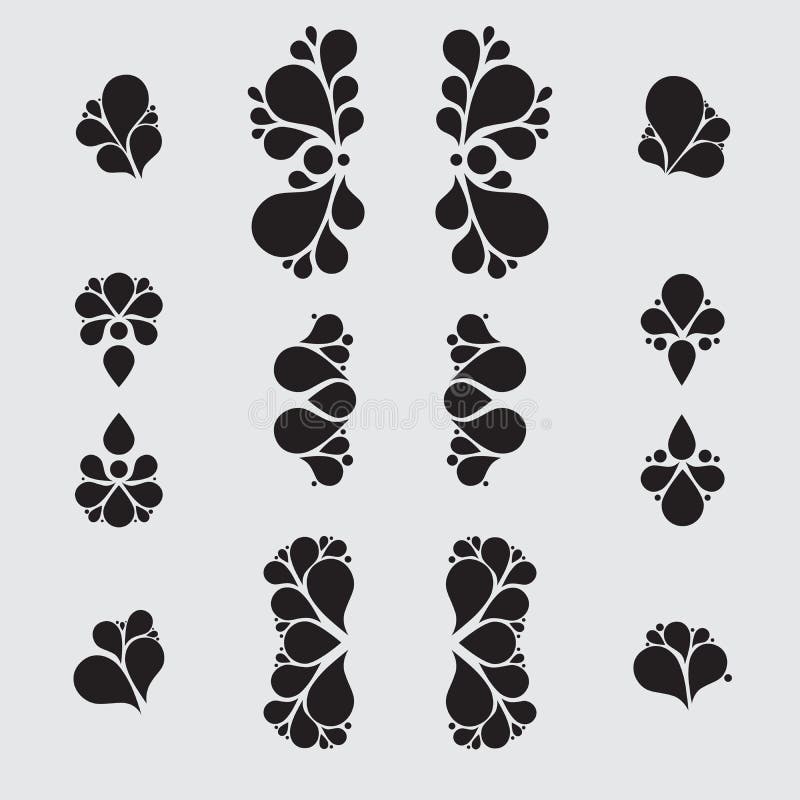 Set of tear drop elements stock vector. Illustration of vector - 57170107