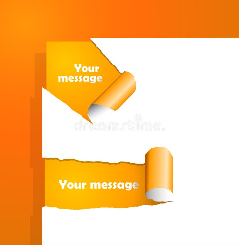 Set of Teared Paper with Place for Your Own Text. Stock Vector ...