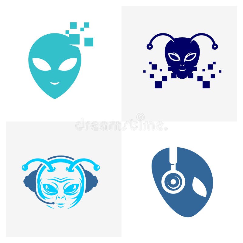 Alien Lab Logo Template Design Vector. Stock Vector - Illustration of ...