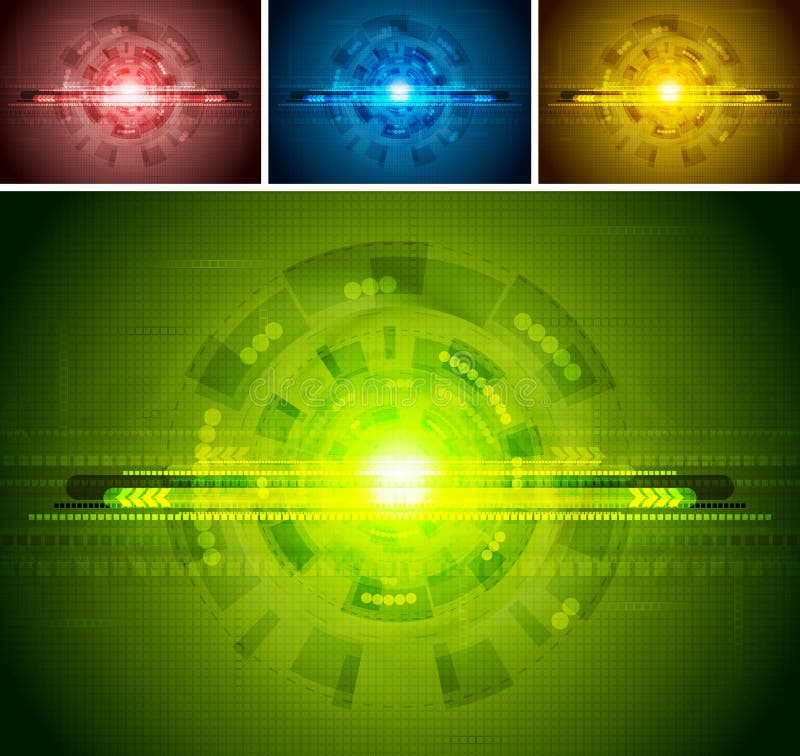 Set of tech backdrops stock vector. Illustration of concept - 22958436