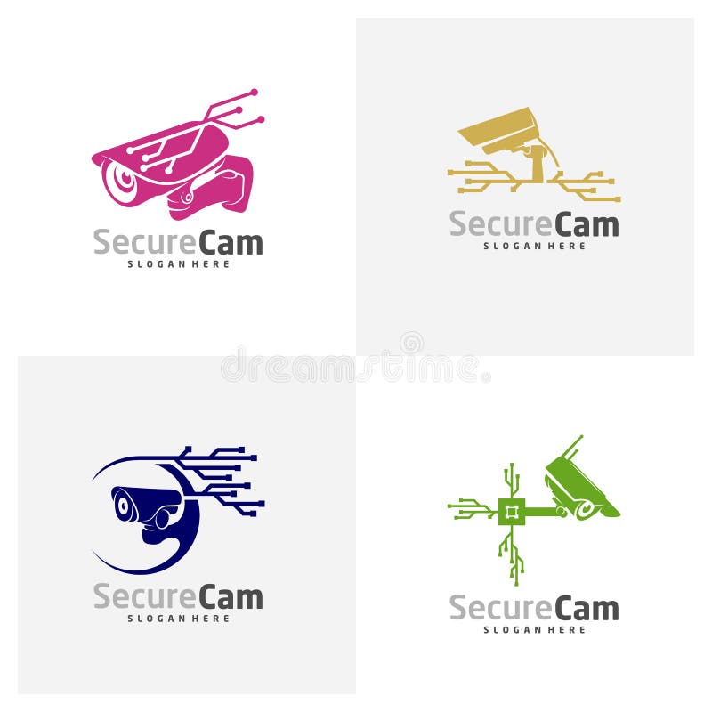 Tech CCTV Logo Design Vector Template, Concept Symbol, Icon Stock ...