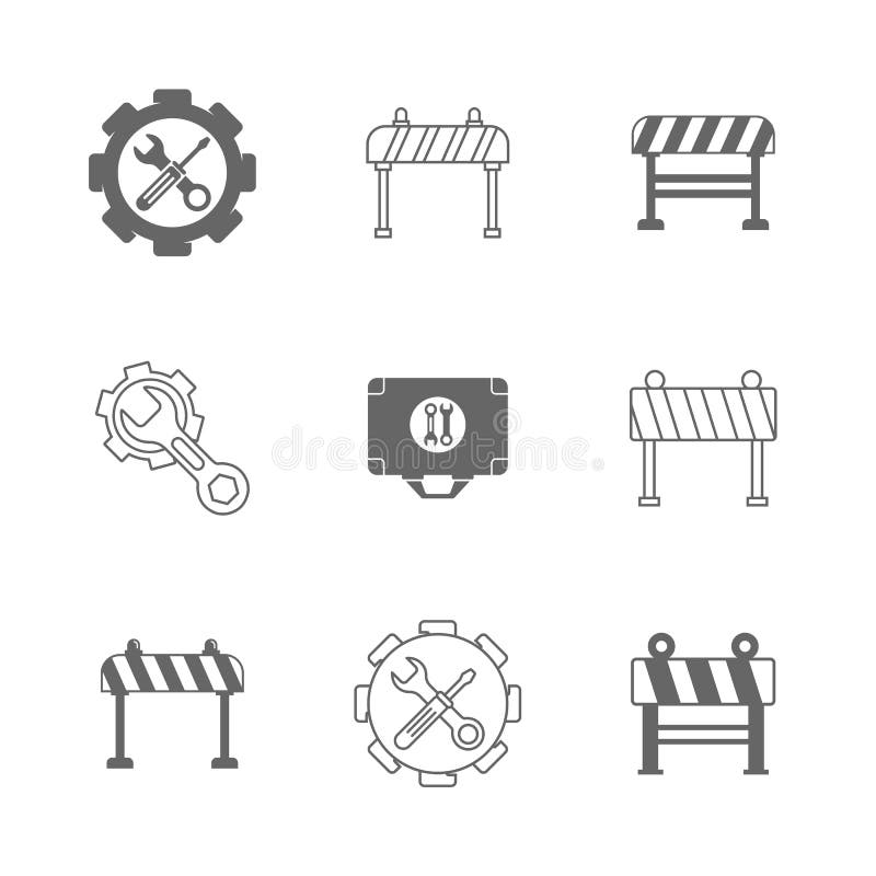 Set of Technical Icon Vector, Engineering Simple Icon Template ...